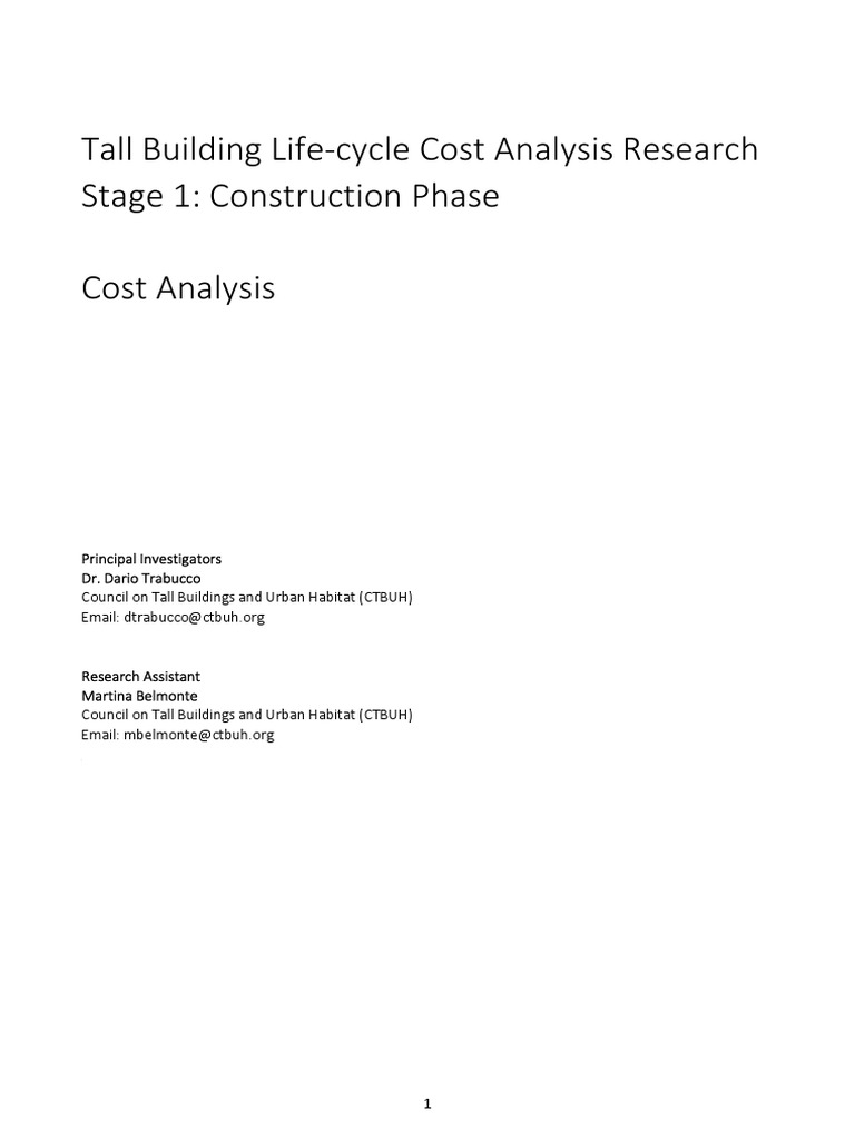 Cost Analysis of Construction Phase Scenarios for Residential and ...