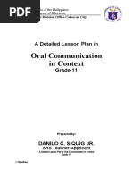 DLP IN ORAL COMMUNICATION-GRADE 11-Edited | PDF | Communication ...