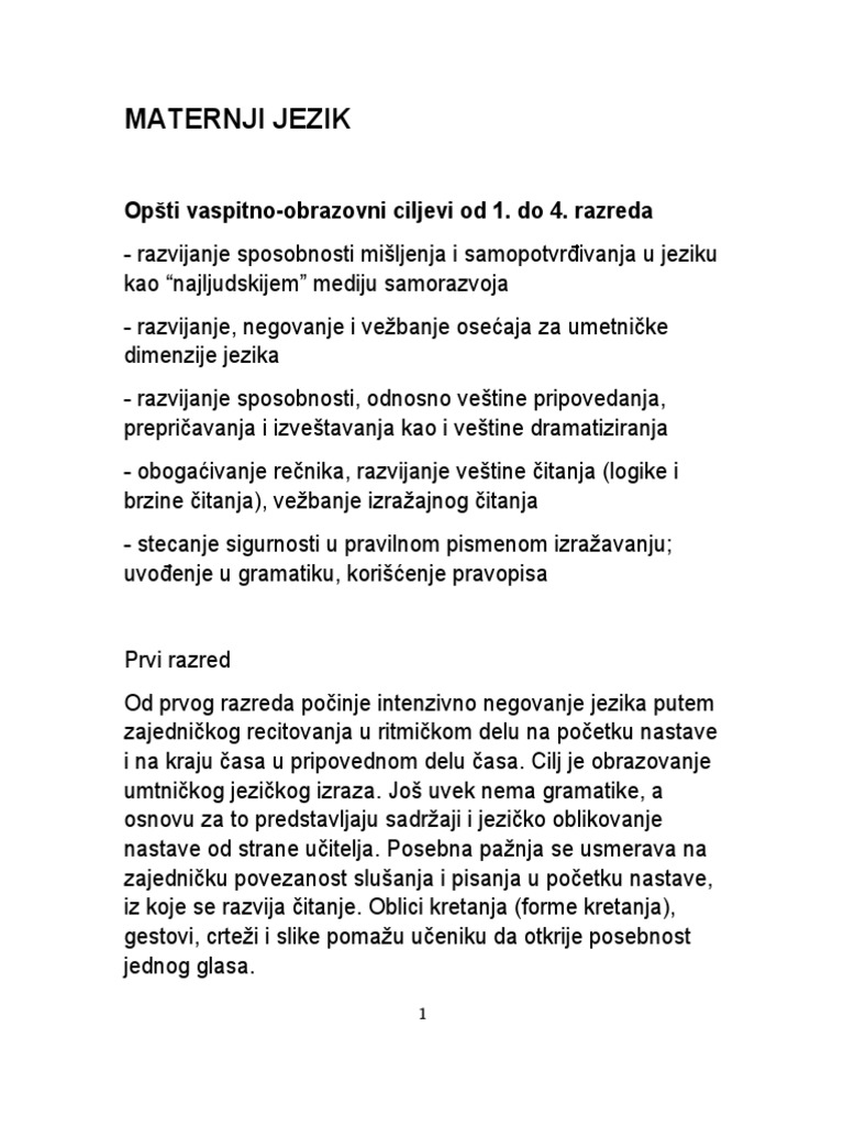 1 Prvi Razred | PDF