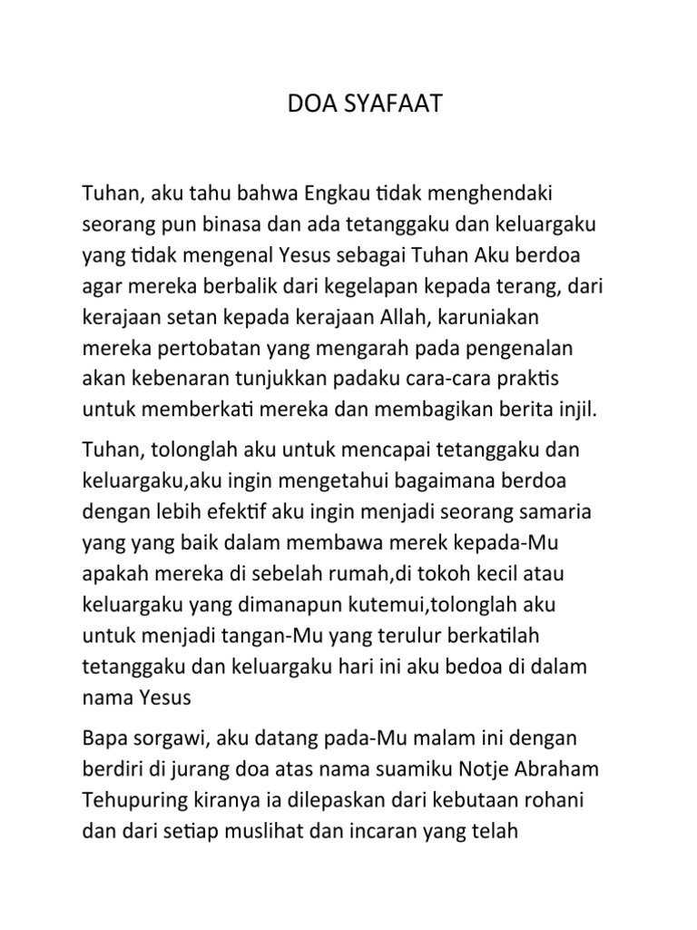 Doa Syafaat | PDF