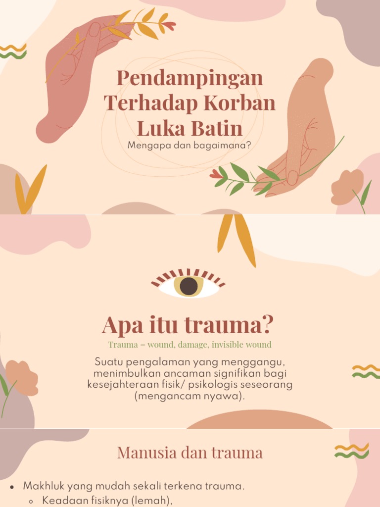 Pendampingan untuk Korban Trauma Batin | PDF | Pengembangan Diri