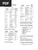 Basic Tempo Markings | PDF | Tempo | Musical Compositions