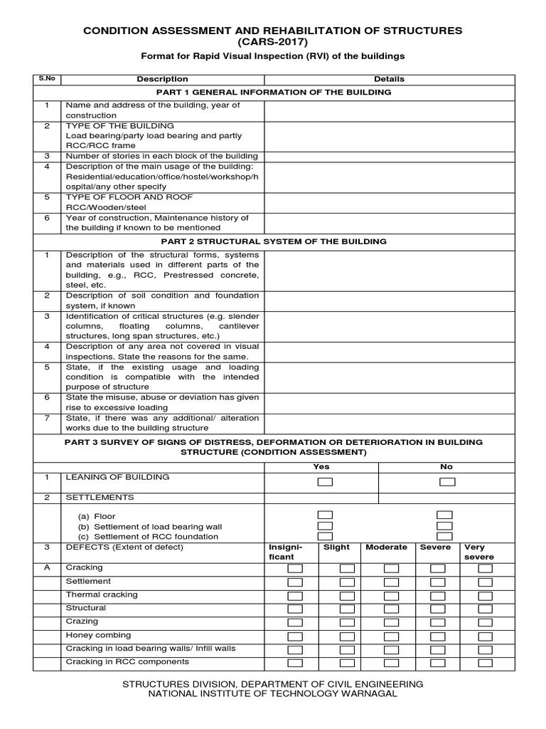 Guidelines for Conducting a Rapid Visual Inspection and Condition ...