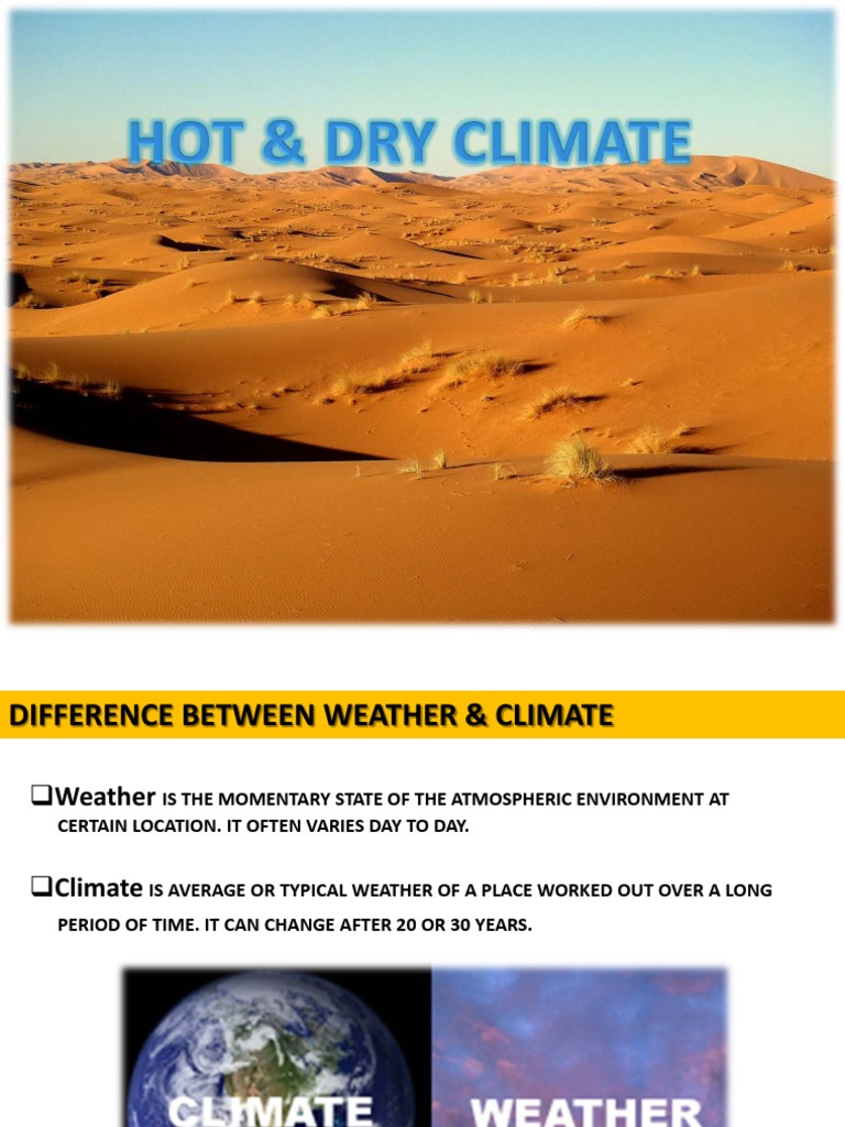 Hot & Dry Climate | PDF | Climate | Precipitation