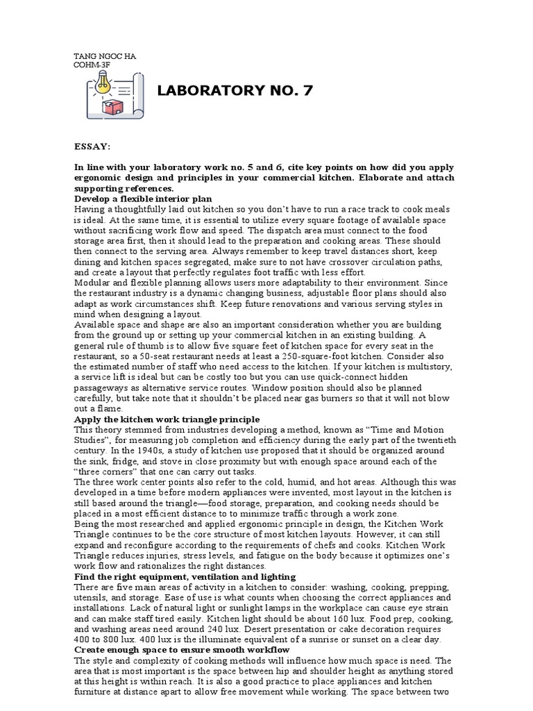 Laboratory No. 7: Tang Ngoc Ha Cohm-3F | PDF | Kitchen | Home