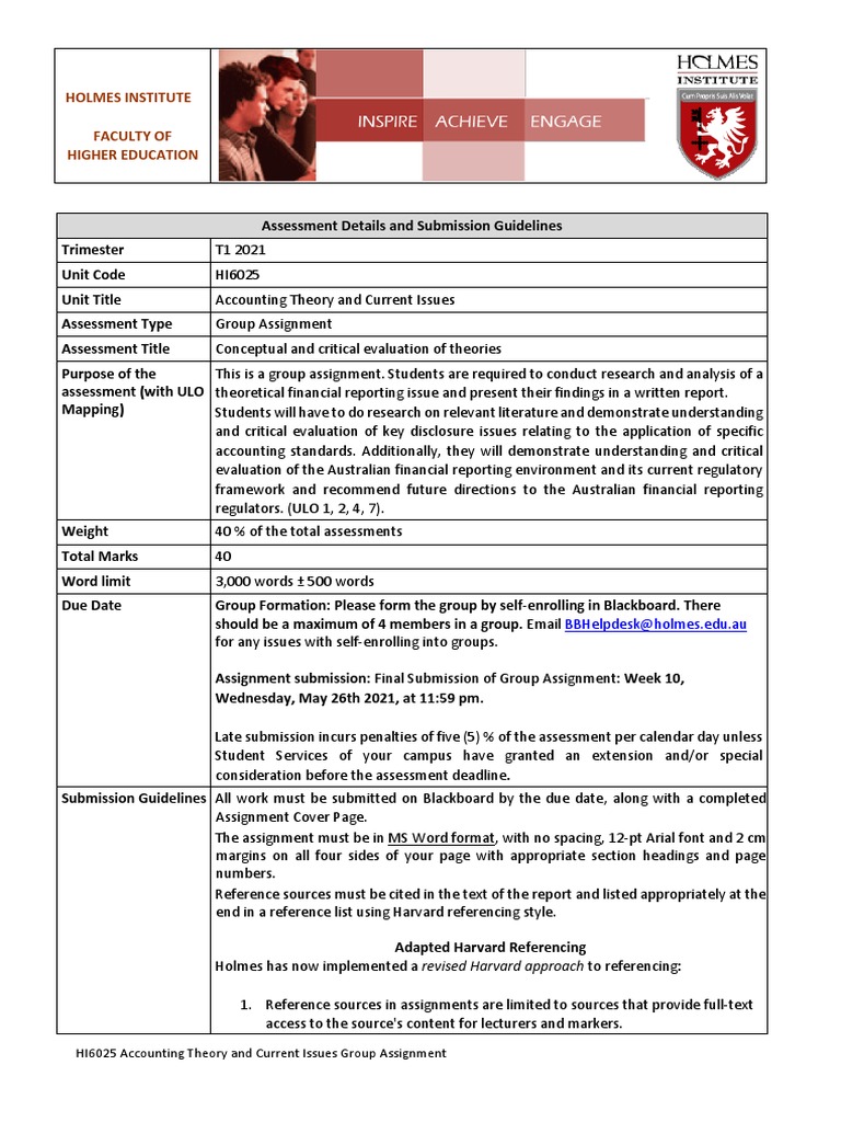 HI6025 Group Assignment T1 2021 | PDF | Academic Integrity | Concept