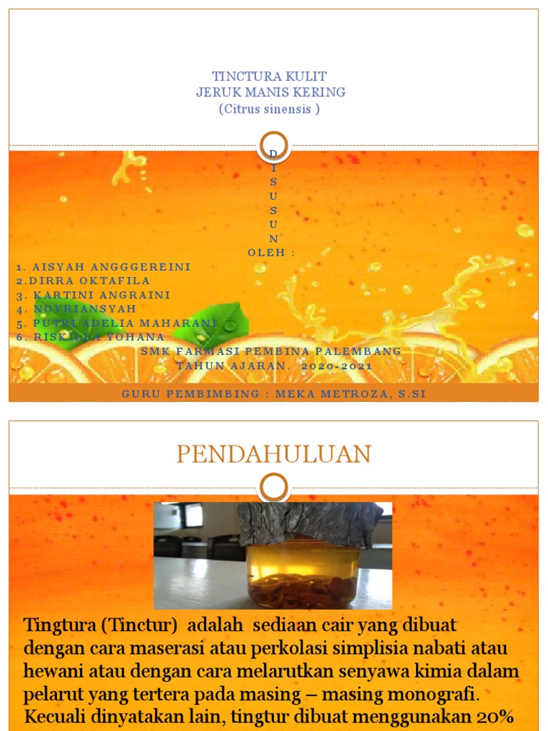 Tingtur K.jerukkering | PDF