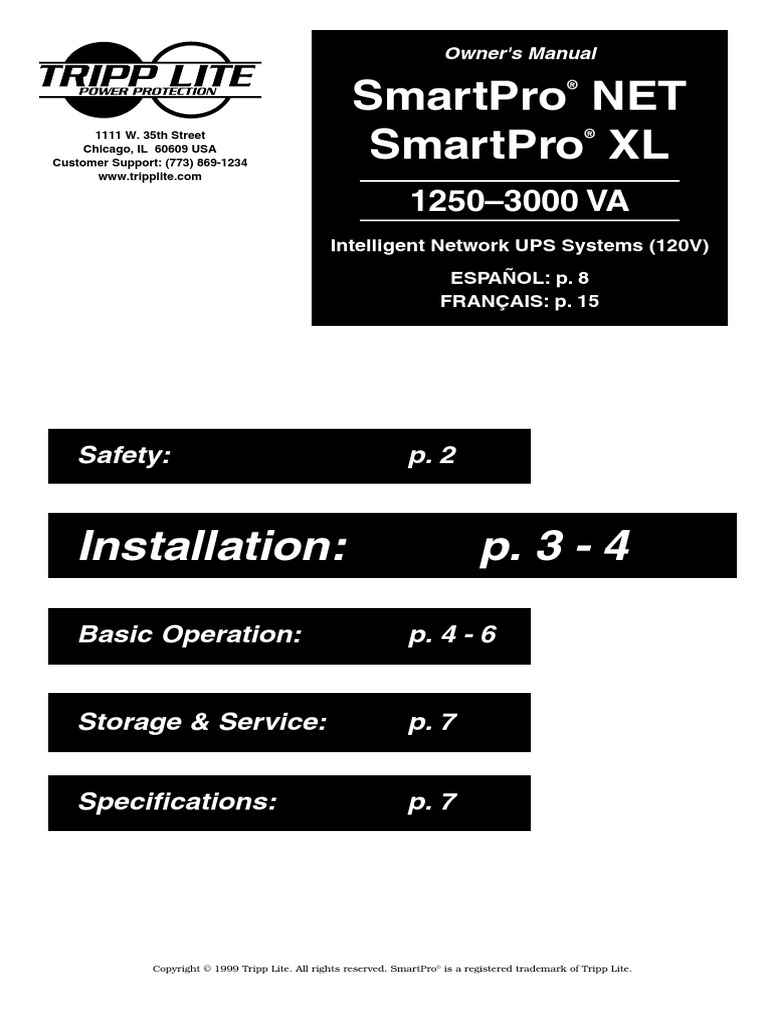Tripp Lite Owners Manual 754106 | PDF | Ac Power Plugs And Sockets ...