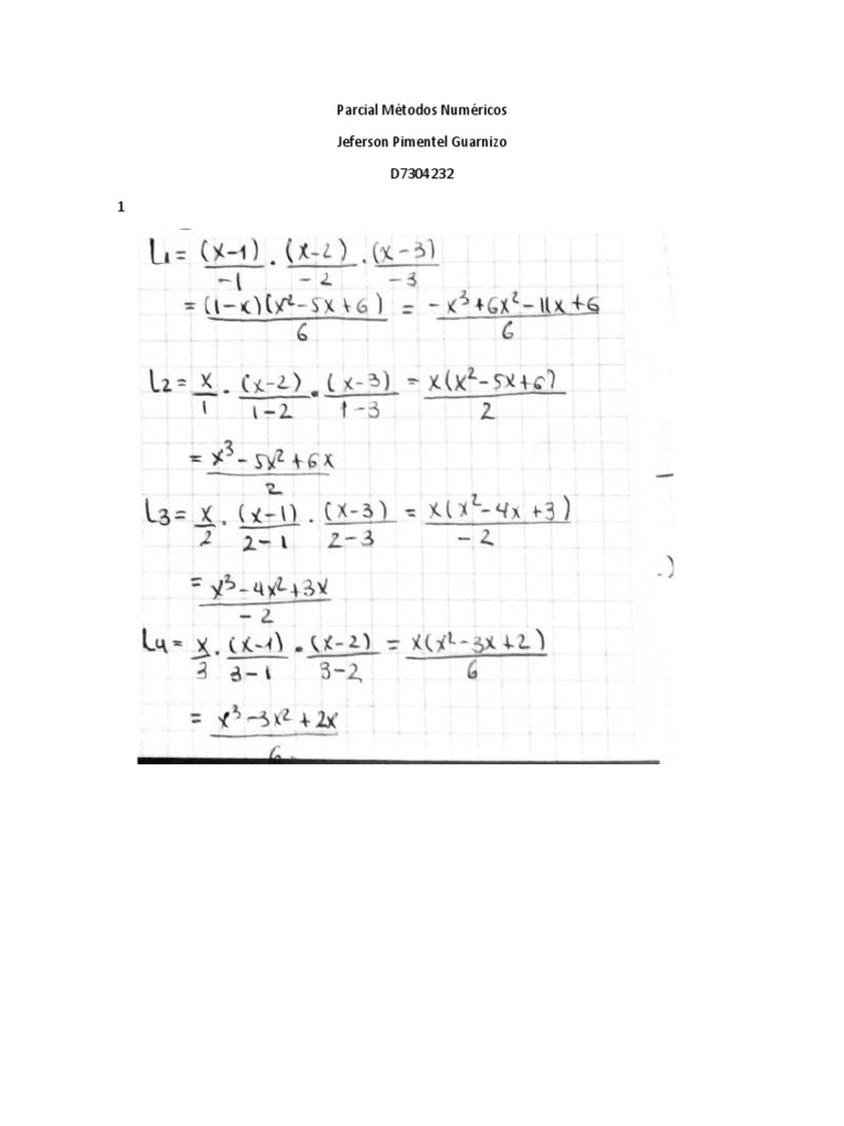 Parcial Métodos Numéricos #2 | PDF
