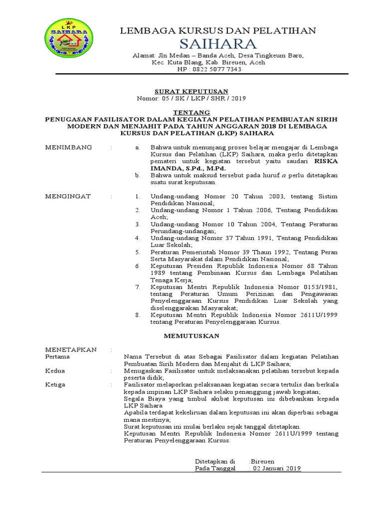 SK LKP Saihara 2019 | PDF