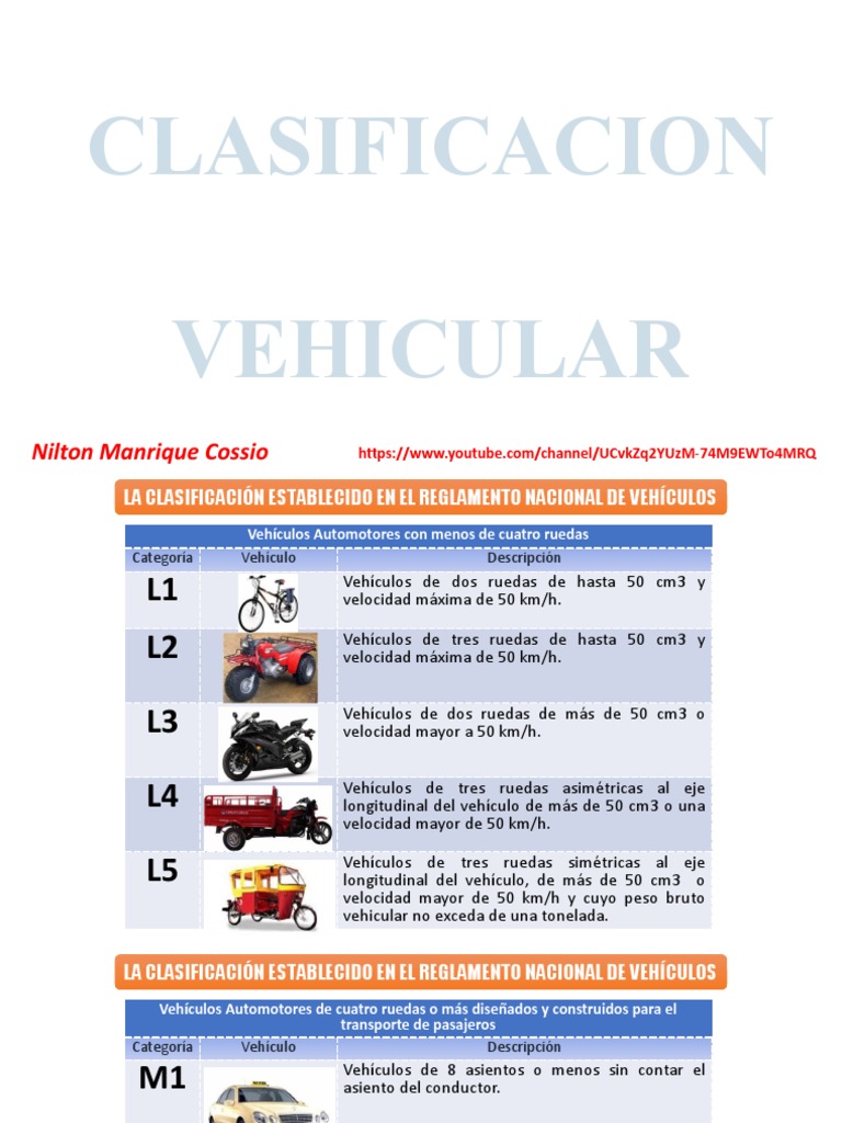 Clasificacion Vehicular | PDF | Licencia de conducir | Transporte