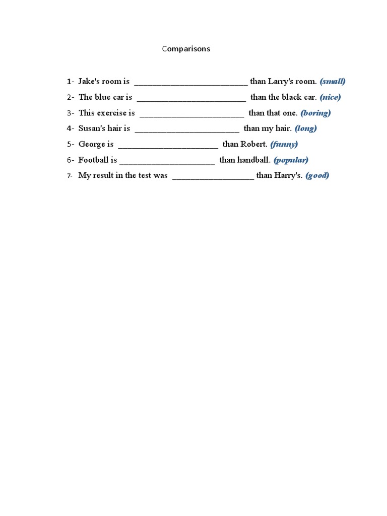 Comparisons | PDF | Sports & Recreation
