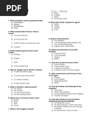 Dreamworks Quiz Questions And Answers