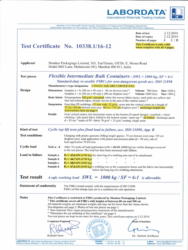 Poly Bags Specification | PDF