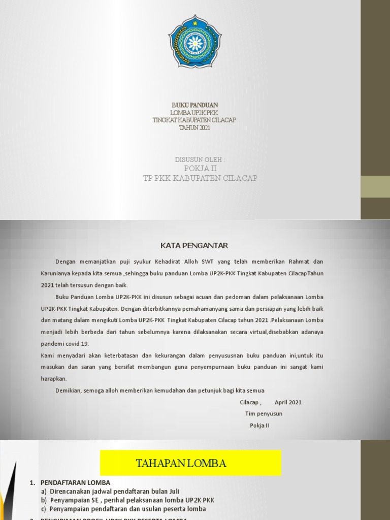 Buku Panduan Lomba Up2k PKK | PDF