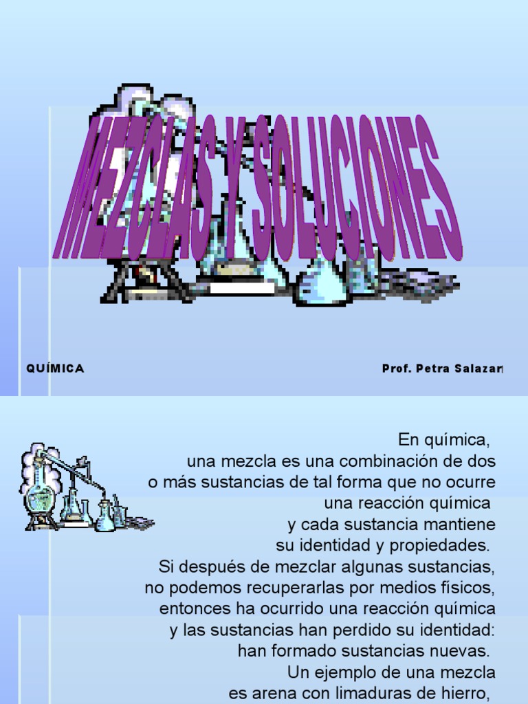 Diferencias entre mezclas y soluciones | PDF | Mezcla | Cristalización