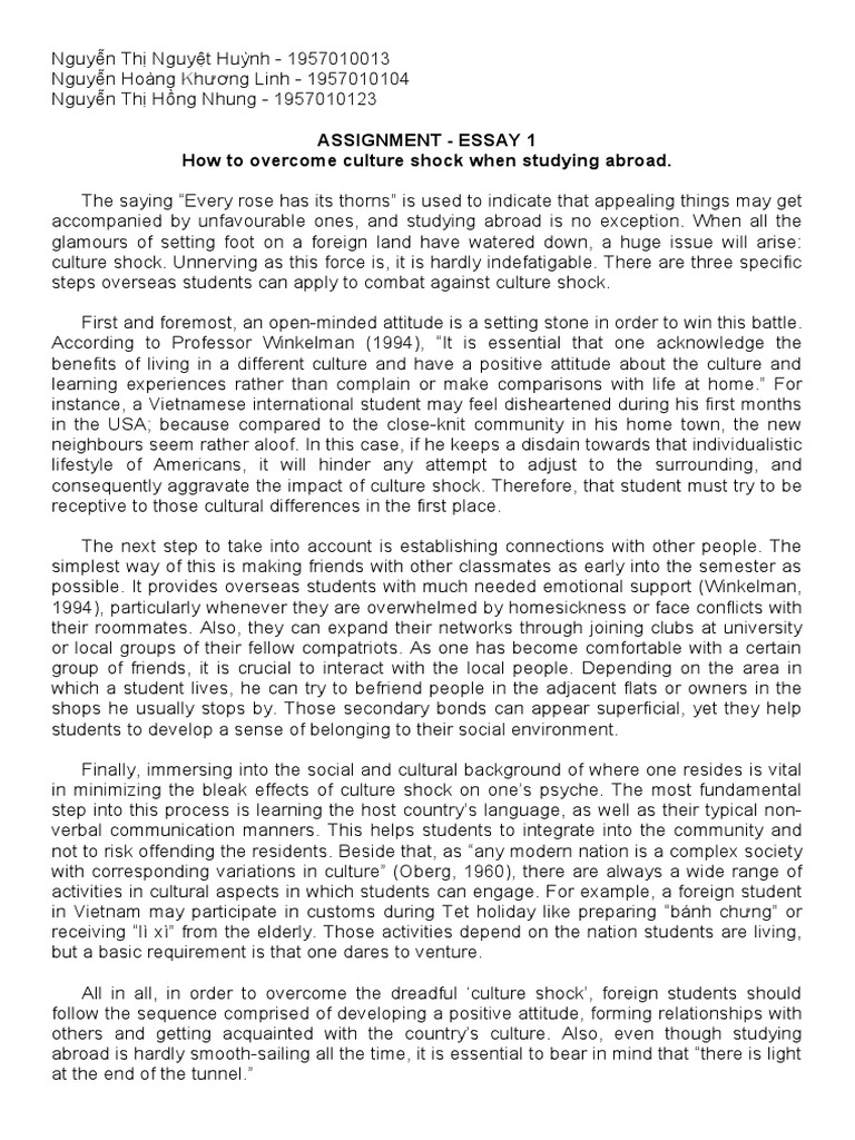 Academic Writing Culture Shock | PDF | International Student ...