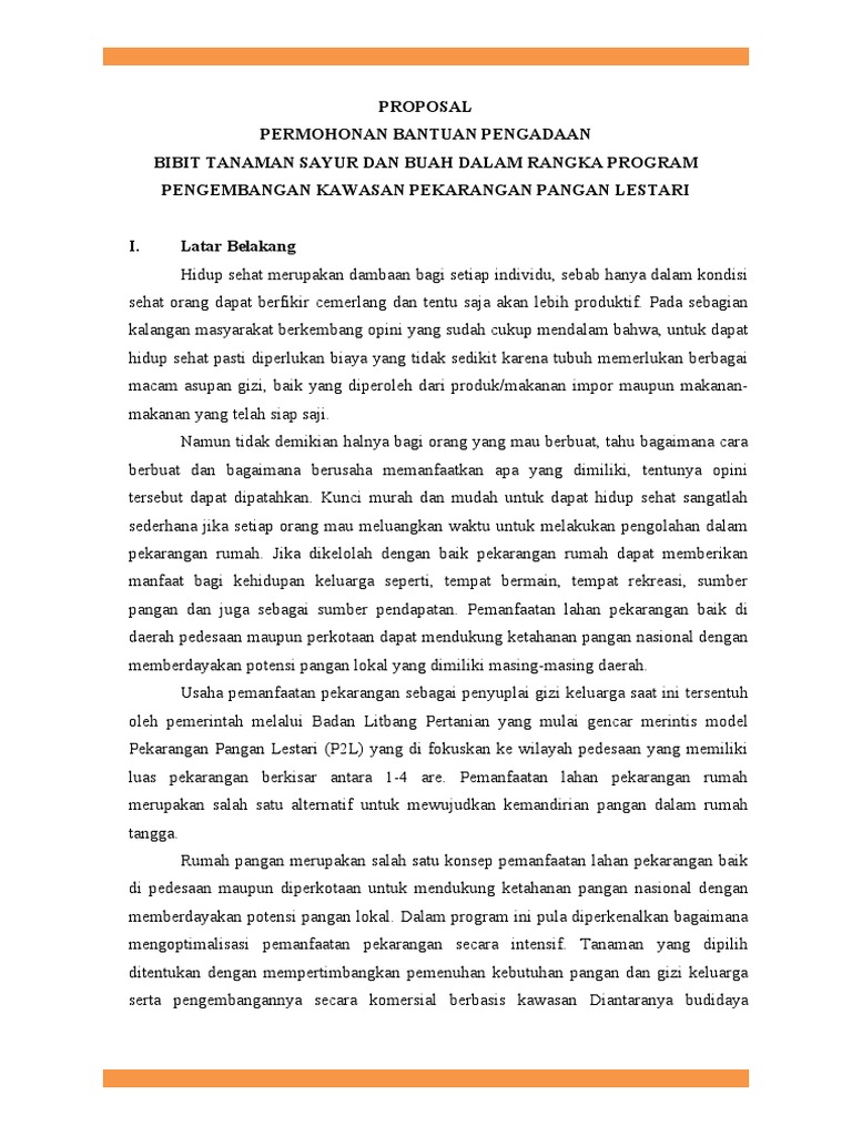 Proposal KRPL Pasti Jaya | PDF
