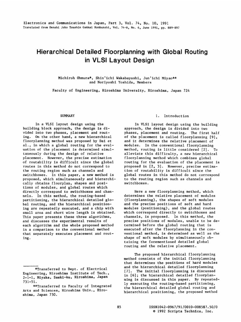 Hierarchical Detailed Floorplanning and Global Routing in VLSI Design | PDF | Vertex (Graph ...