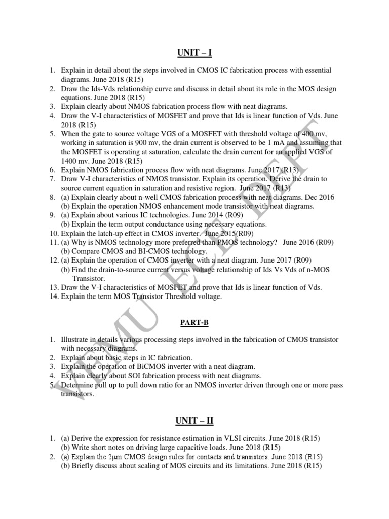 4.essay Type Questions | PDF | Cmos | Mosfet