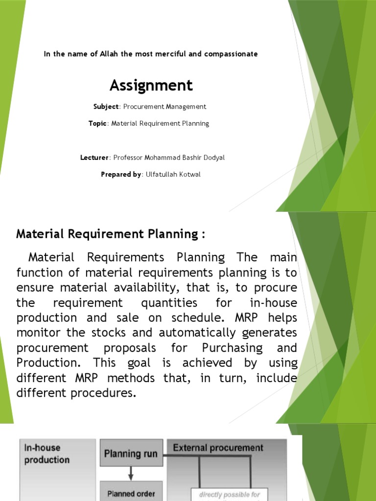 Material Requirement Planning Overview | PDF | Management Accounting ...