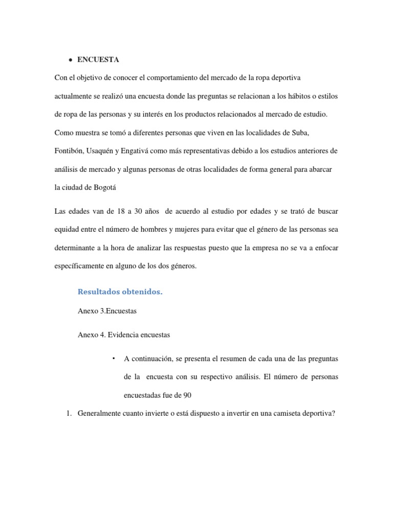 Ejemplo de Encuesta | PDF | Ropa | Science