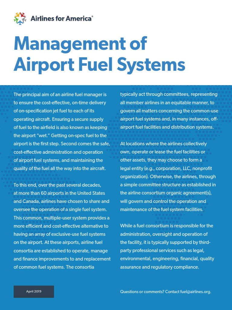 Management of Airport Fuel Systems: April 2019 | PDF | Supply Chain ...