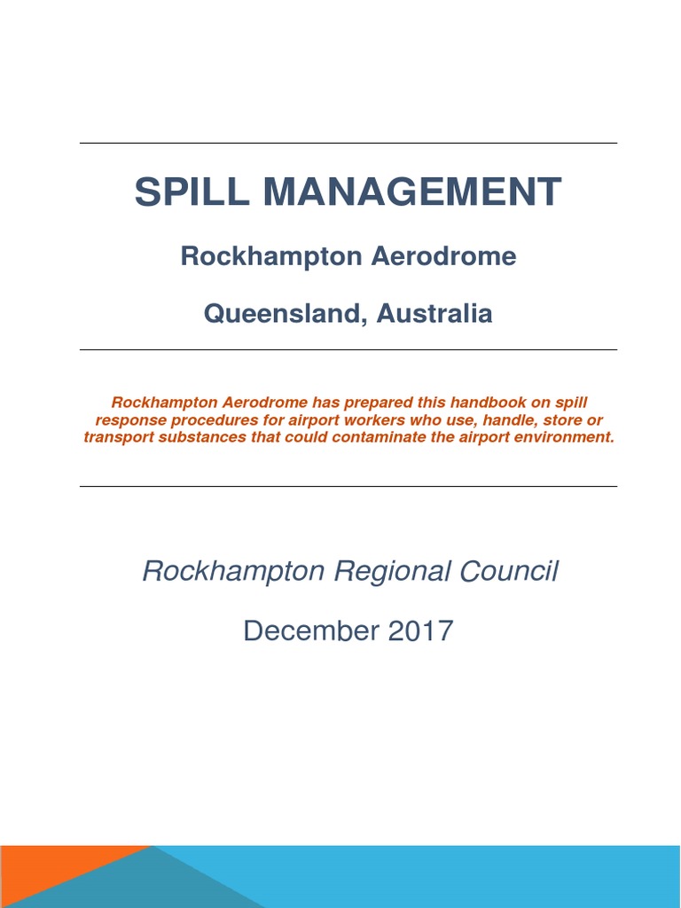 RRC Aerodrome Spill Management Manual | PDF | Oil Spill | Airport