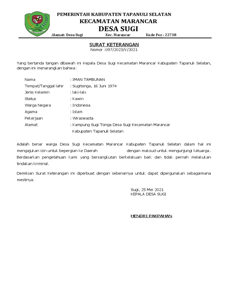 Surat Bepergian | PDF