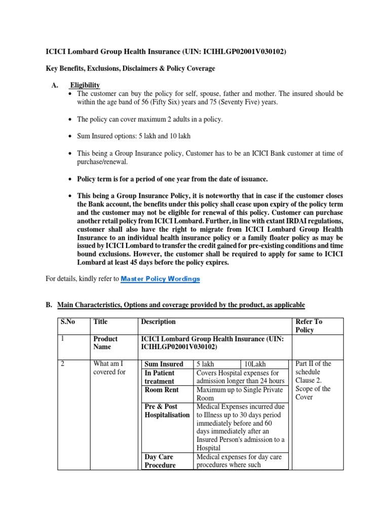 Senior Citizen Policy Wordings | PDF | Hospital | Insurance