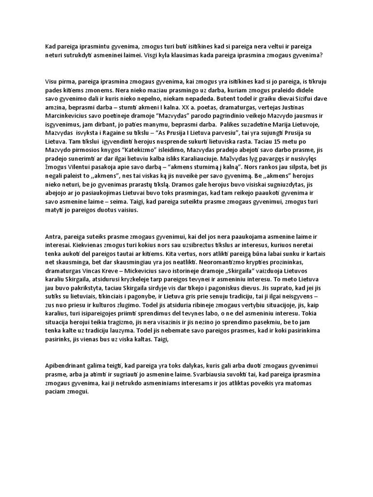 Pareiga Rasinys | PDF