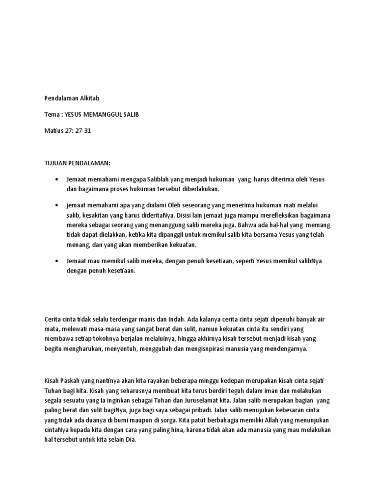 Memanggul Salib | PDF