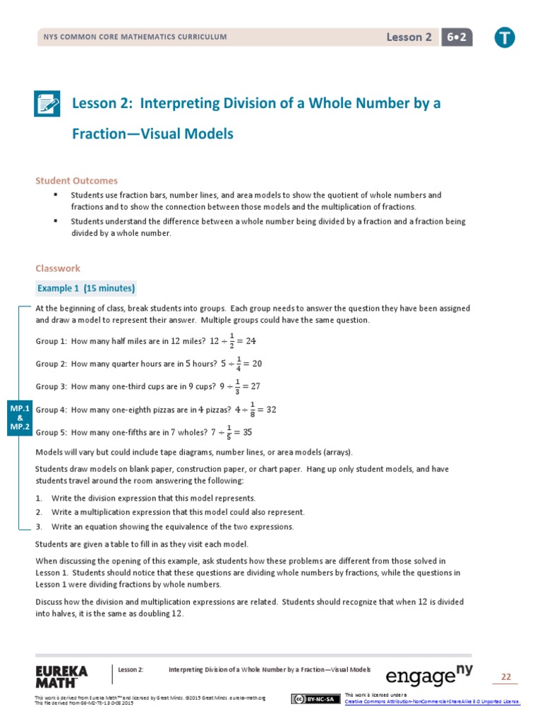 Math g6 m2 Topic A Lesson 2 Teacher | PDF | Common Core State Standards ...