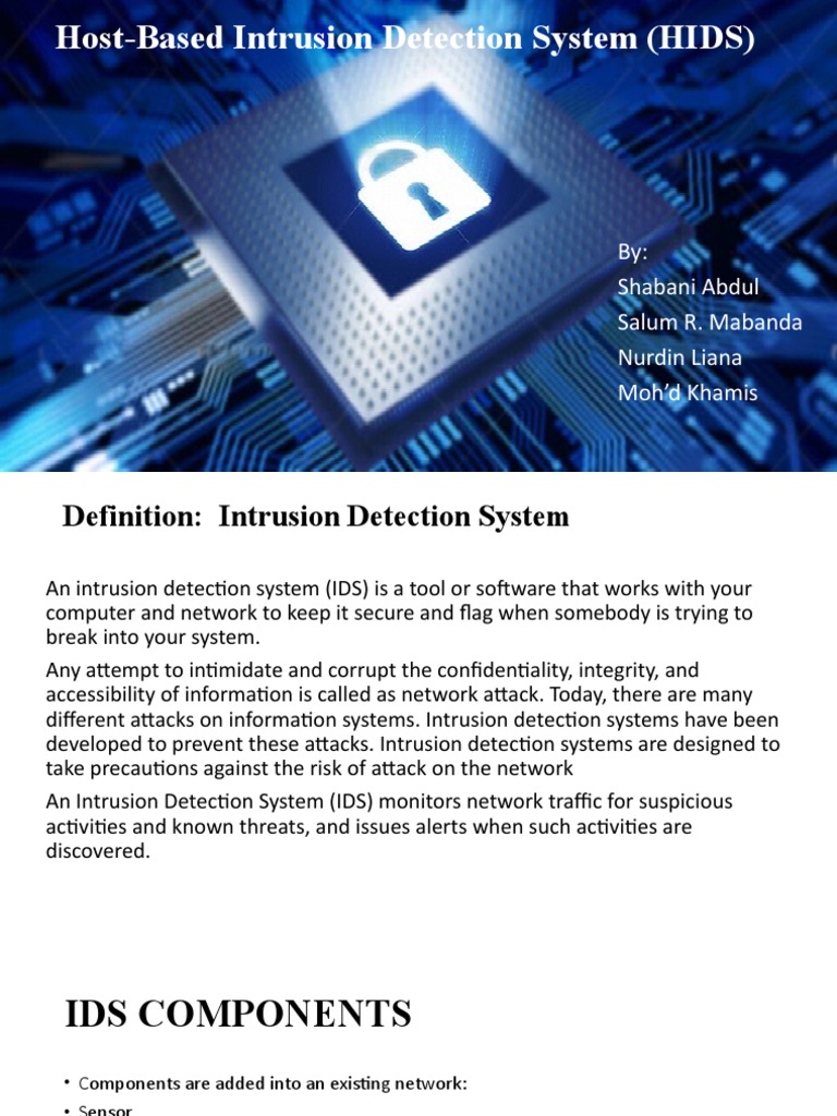 Understanding Host-Based IDS (HIDS) | PDF | Authentication | Computer ...