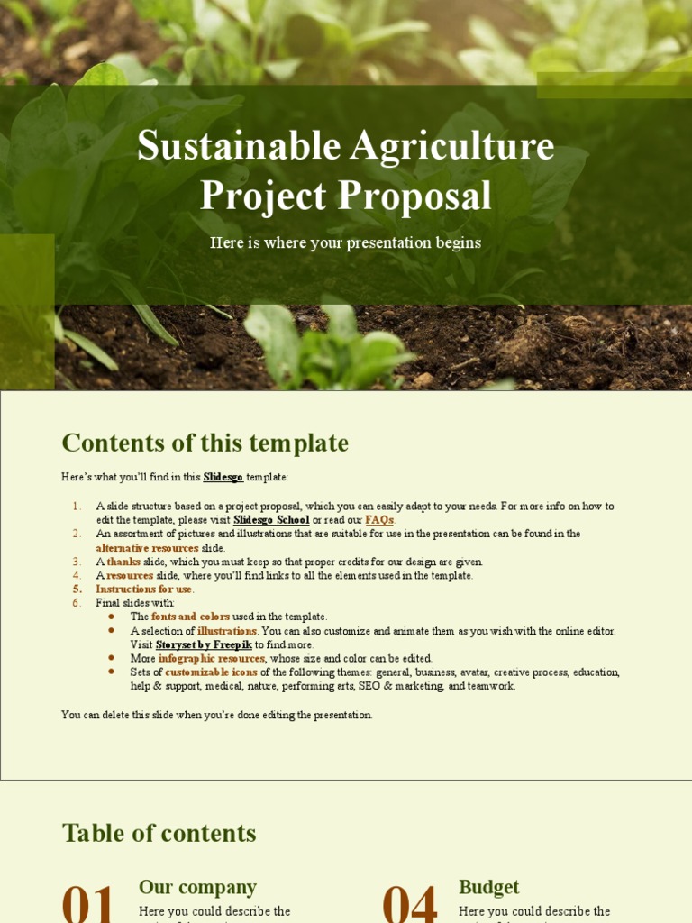 Sustainable Agriculture Project Proposal | PDF | Planets | Solar System