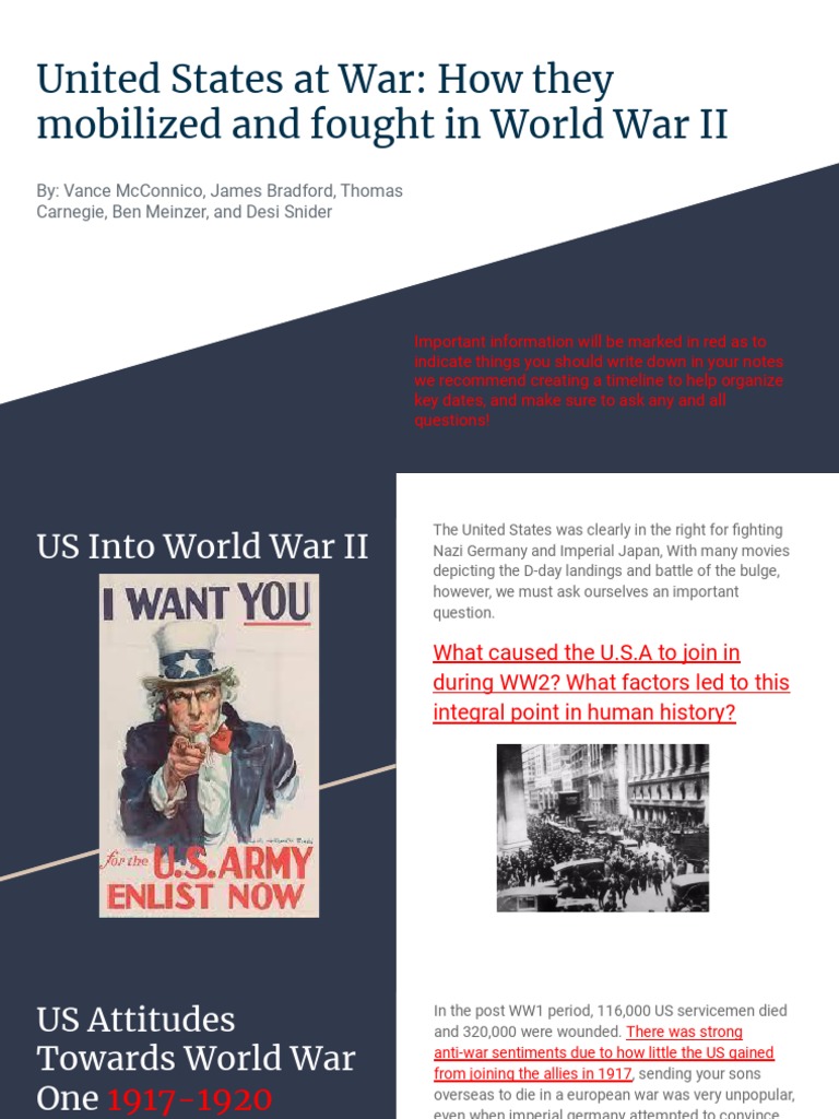 United States at War How They Mobilized and Fought in World War II ...