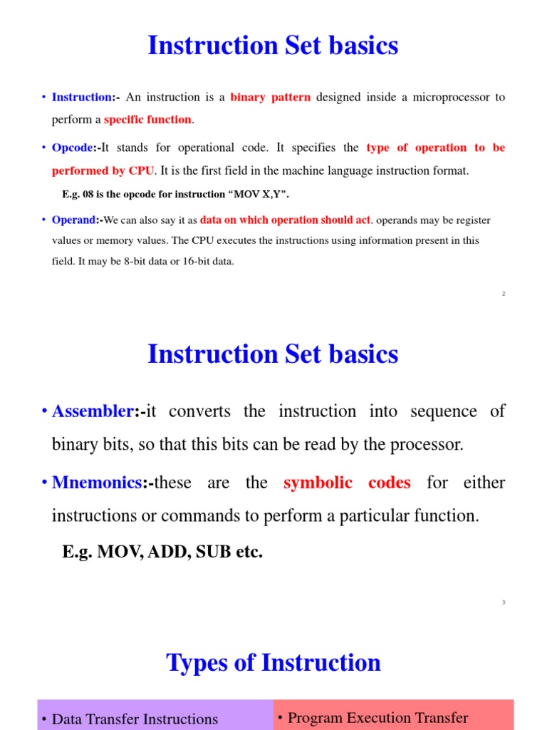 8086 Instruction Set | PDF | Assembly Language | Central Processing Unit
