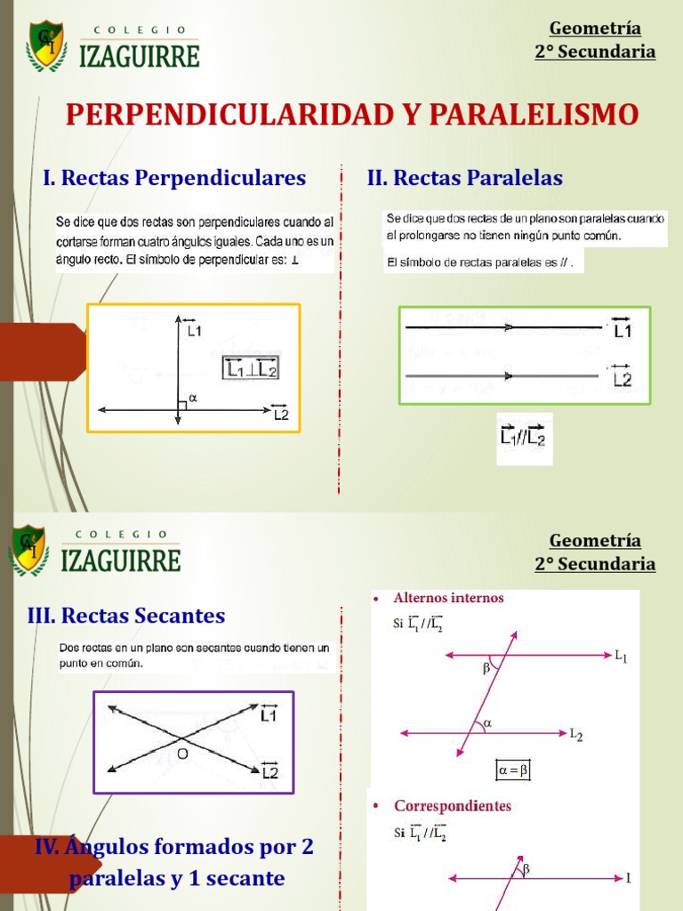 Perpendicularidad y Paralelismo | PDF