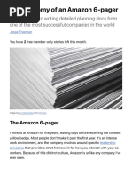 The Anatomy of An Amazon 6-Page | PDF | Leadership | Narrative