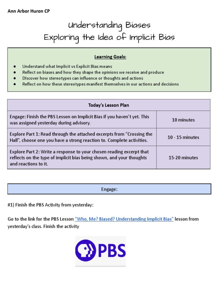 Joshua Cullen - Understanding Bias Reflection Assignment - 11017135 ...
