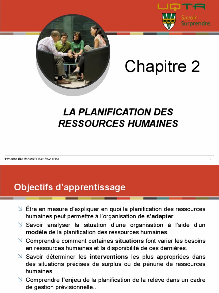GPE Chapitre 02 | PDF | Gestion des ressources humaines | Planification