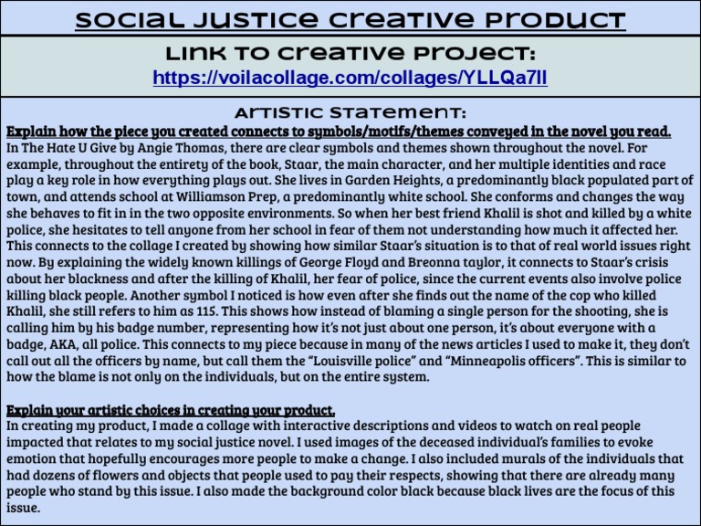 Social Justice Collage: Voices of Change | PDF | Psychological Concepts ...