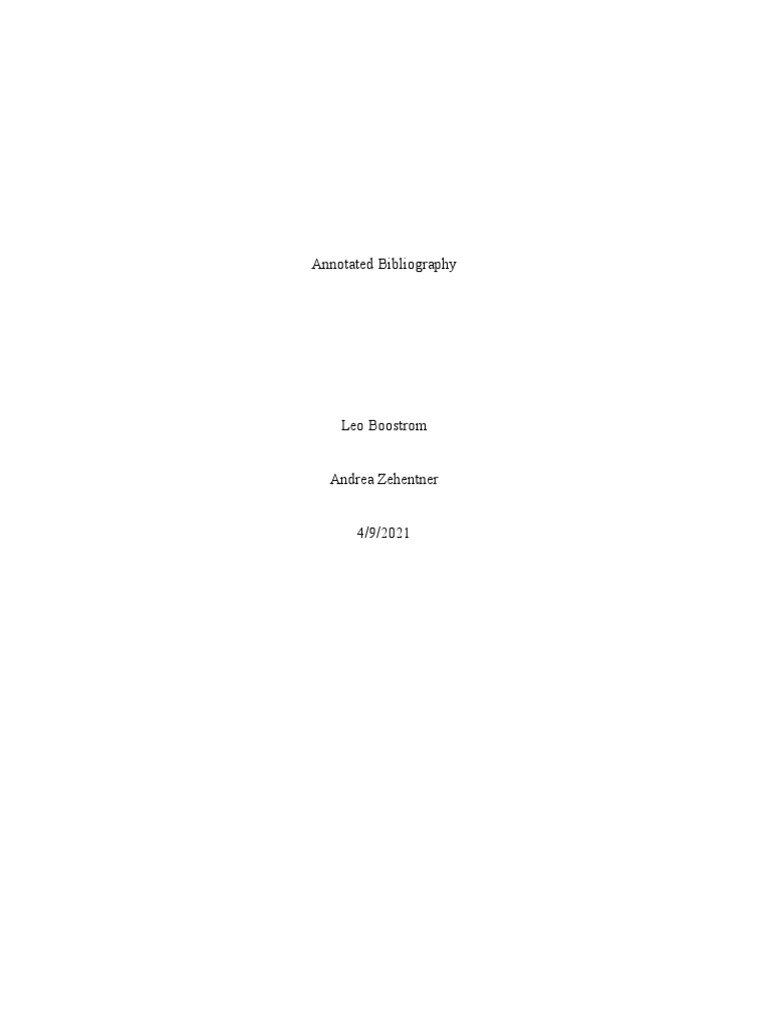 Annotated Bibliography | PDF | Empathy | Behavioural Sciences