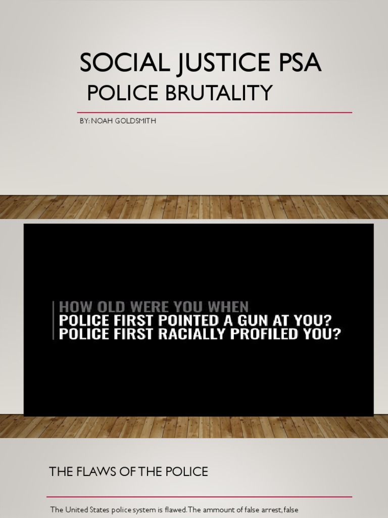 Social Justice Psa | PDF | Police | Crime & Violence