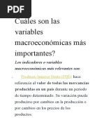 Comportamiento Histórico de Las Principales Variables Económicas | PDF | Macroeconómica ...