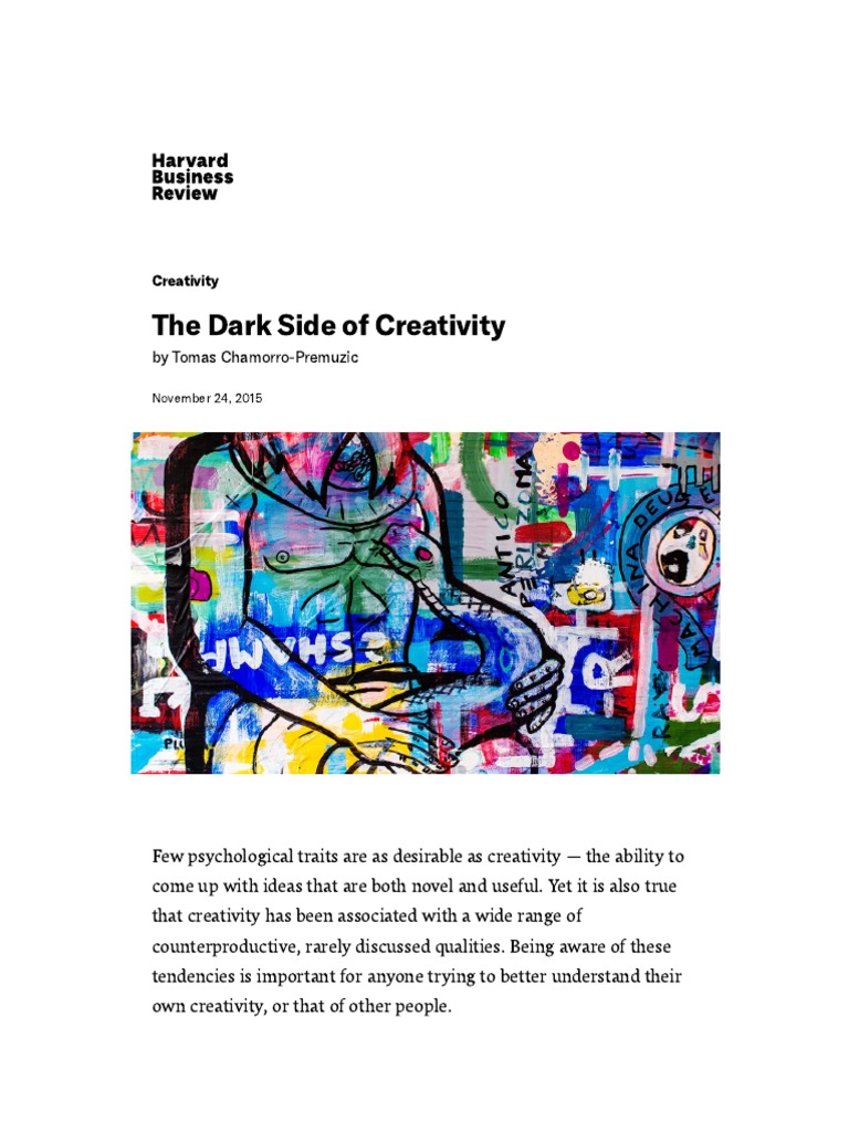 The Dark Side of Creativity Explained | PDF | Creativity | Narcissism