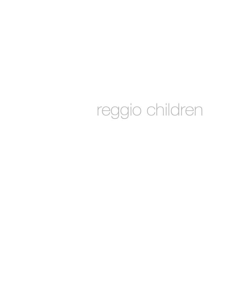 Reggio | PDF | Preschool | Pedagogy