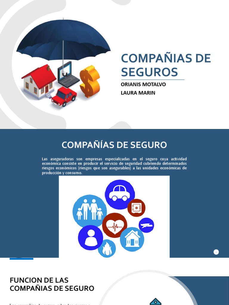 Compañias de Seguros - Orianis y Laura | PDF | Reaseguro | Póliza de seguros