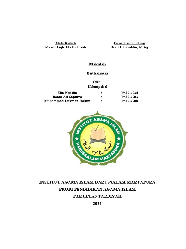 Euthanasia: Hukum Islam dan Indonesia | PDF