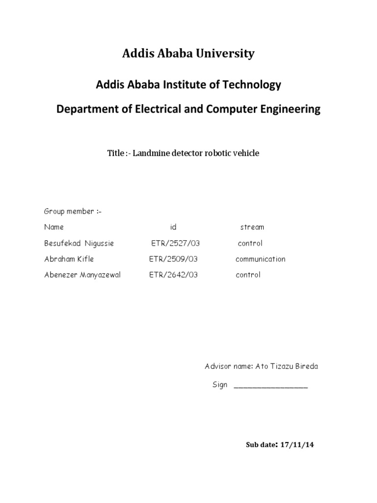 Robotic Vehicle for Landmine Detection | PDF | Land Mine | Sensor